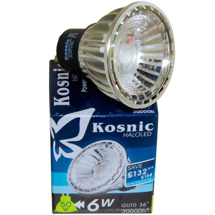 Buy Kosnic KTC LED PowerSpot 6W Halo GU10 Lamp PAR16 Daylight, Online from Websparky