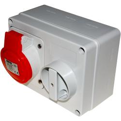Gewiss Interlock 16 amp Switched Socket 3P+N+E 415v IP44